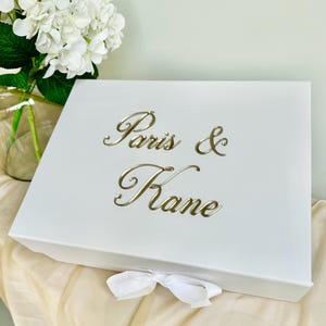 Luxury Personalized Wedding Box, Custom Keepsake Gift, Wedding Memory ...