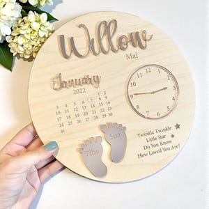 Personalized Baby Keepsake Plaque Birth Announcement Gift Sign, New ...