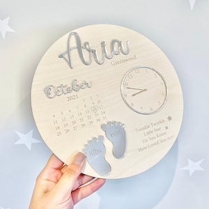 Personalized Baby Keepsake Plaque Birth Announcement Gift Sign, New ...