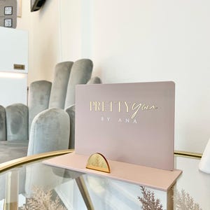 Logo Branded Acrylic Business Card Holder, Perspex Custom Business Card ...