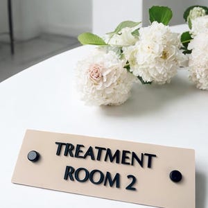 Custom 3D Acrylic Treatment Room Sign for Door or Wall, Modern Salon ...