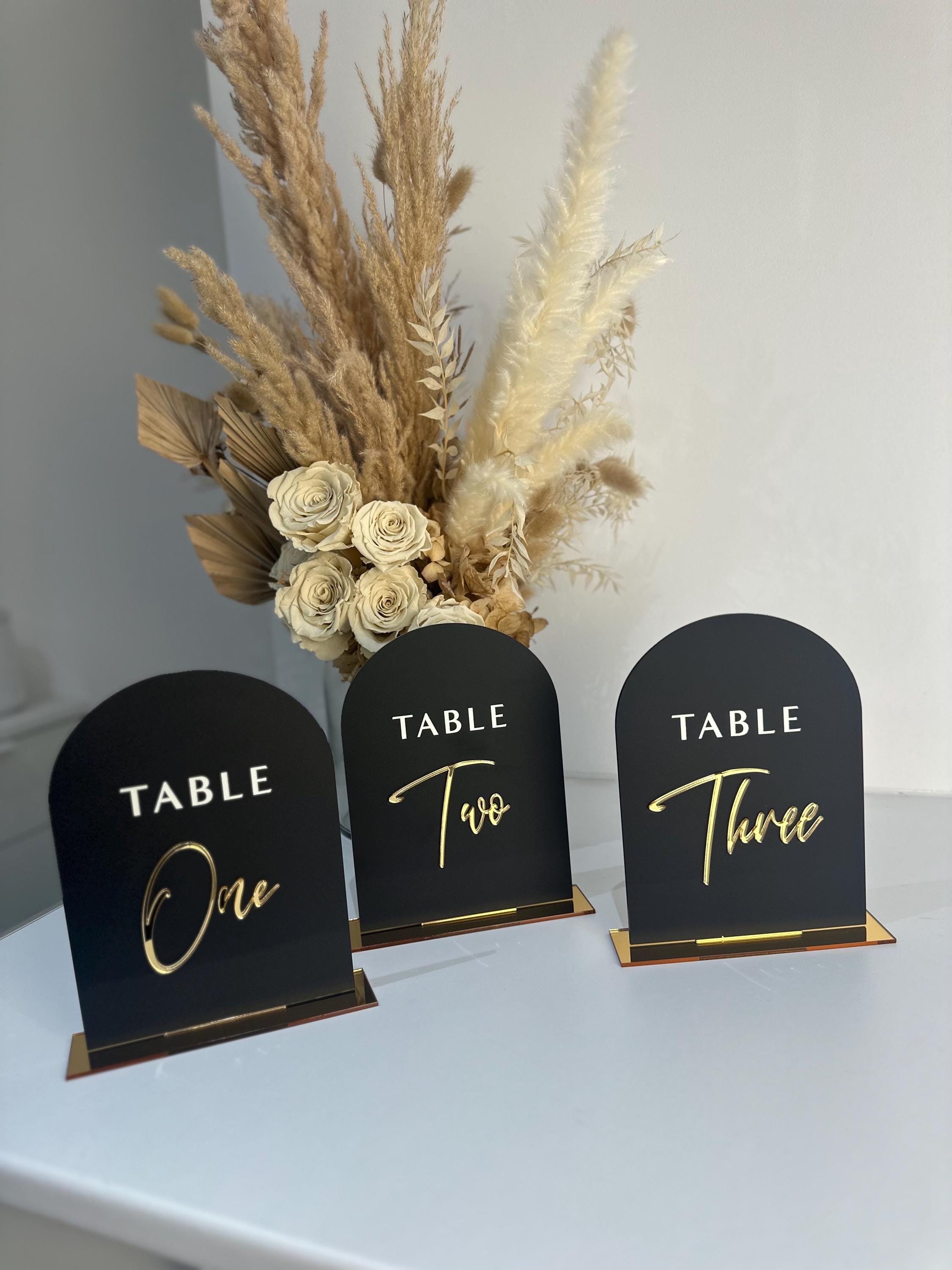 3D Acrylic Arched Table Numbers, Wedding Table Numbers, Acrylic Table ...