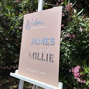 Acrylic Wedding Welcome Sign, 3D Acrylic Entrance Signage, Perspex ...