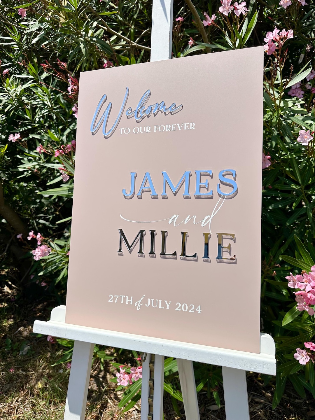 Acrylic Wedding Welcome Sign, 3D Acrylic Entrance Signage, Perspex ...