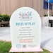Acrylic Play Rules Sign, Soft Play Business Sign, Bouncy Castle ...