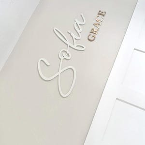 Custom Double Name Sign, First and Middle Name, Personalised Baby Gift ...