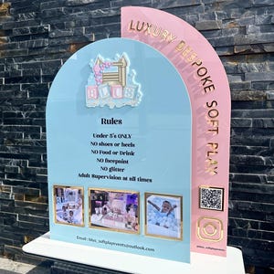 Acrylic Play Rules Sign, Soft Play Rules, Bouncy Castle Safety Board ...