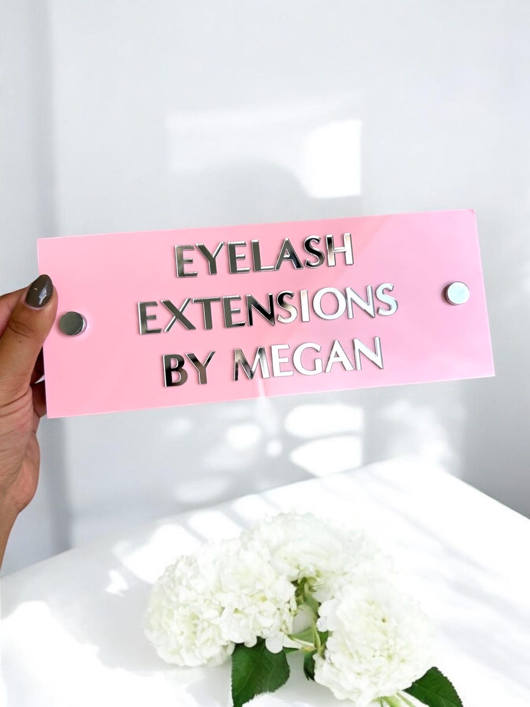 Perspex Logo Sign for Door or Wall, Modern 3D Acrylic Salon Sign With ...