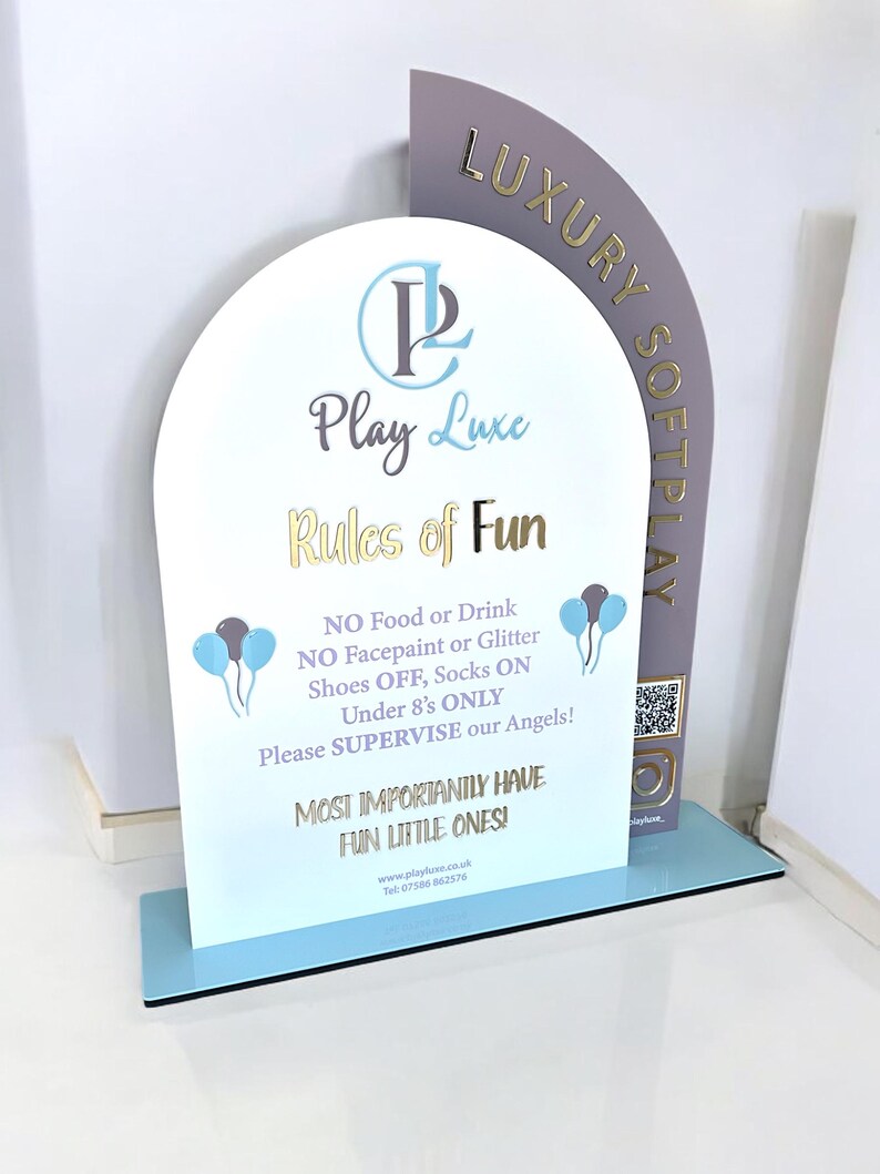 Acrylic Play Rules Sign, Soft Play Rules, Bouncy Castle Business ...