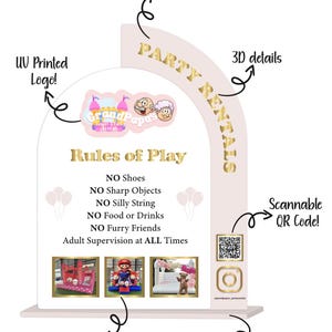 Acrylic Play Rules Sign, Soft Play Rules, Bouncy Castle Business ...