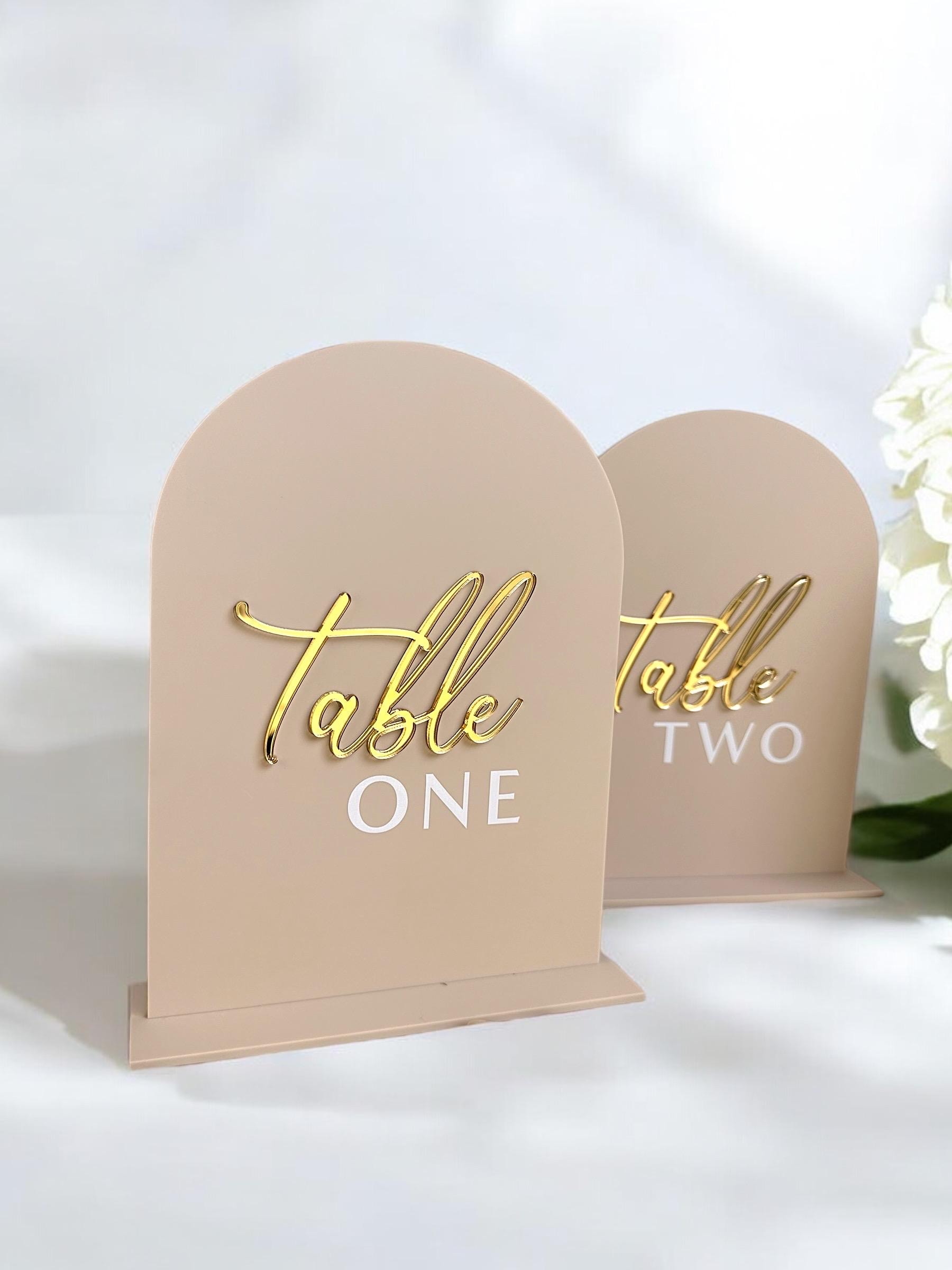 3D Acrylic Arched Table Numbers, Wedding Table Numbers, Acrylic Table ...