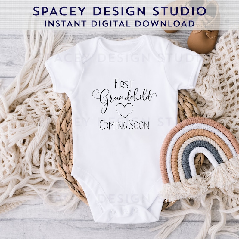 First Grandchild Coming Soon Digital File, Instant Download, Svg, Png ...