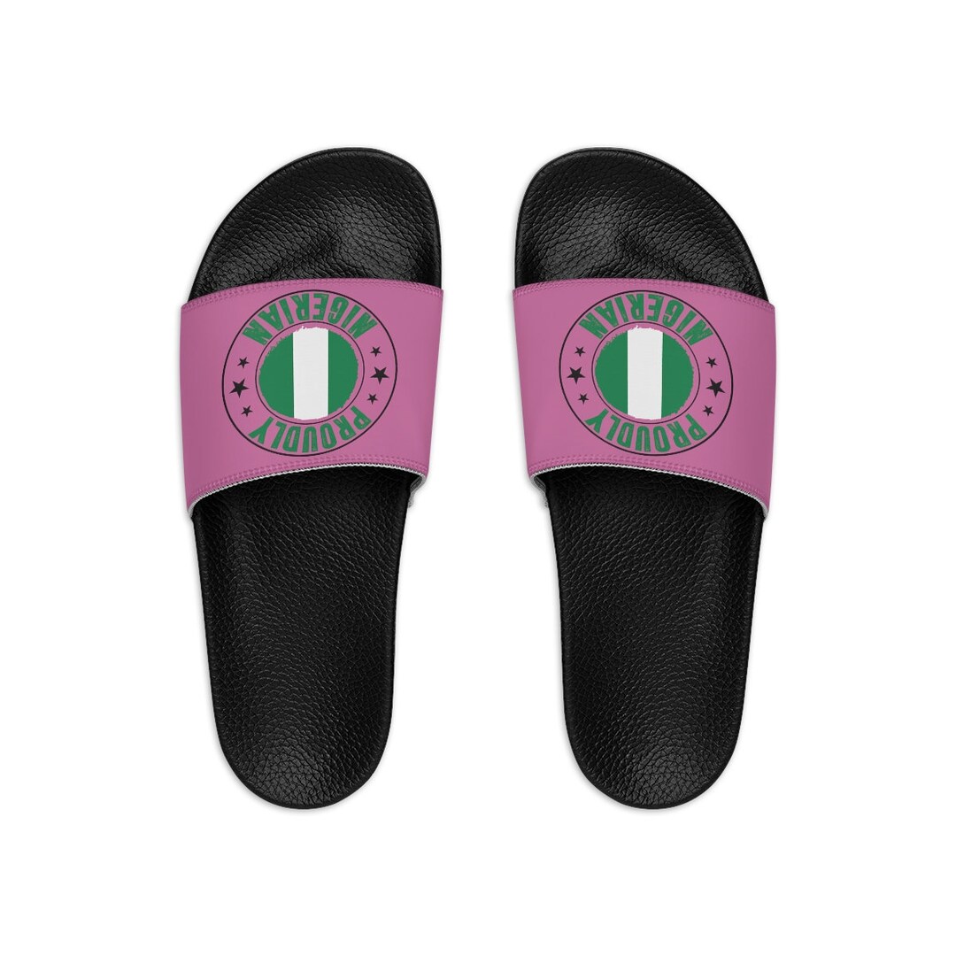 Nigerian Themed Pink Men's Slide Sandals - Etsy
