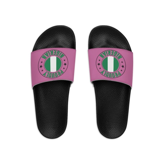 Nigerian Themed Pink Men's Slide Sandals - Etsy