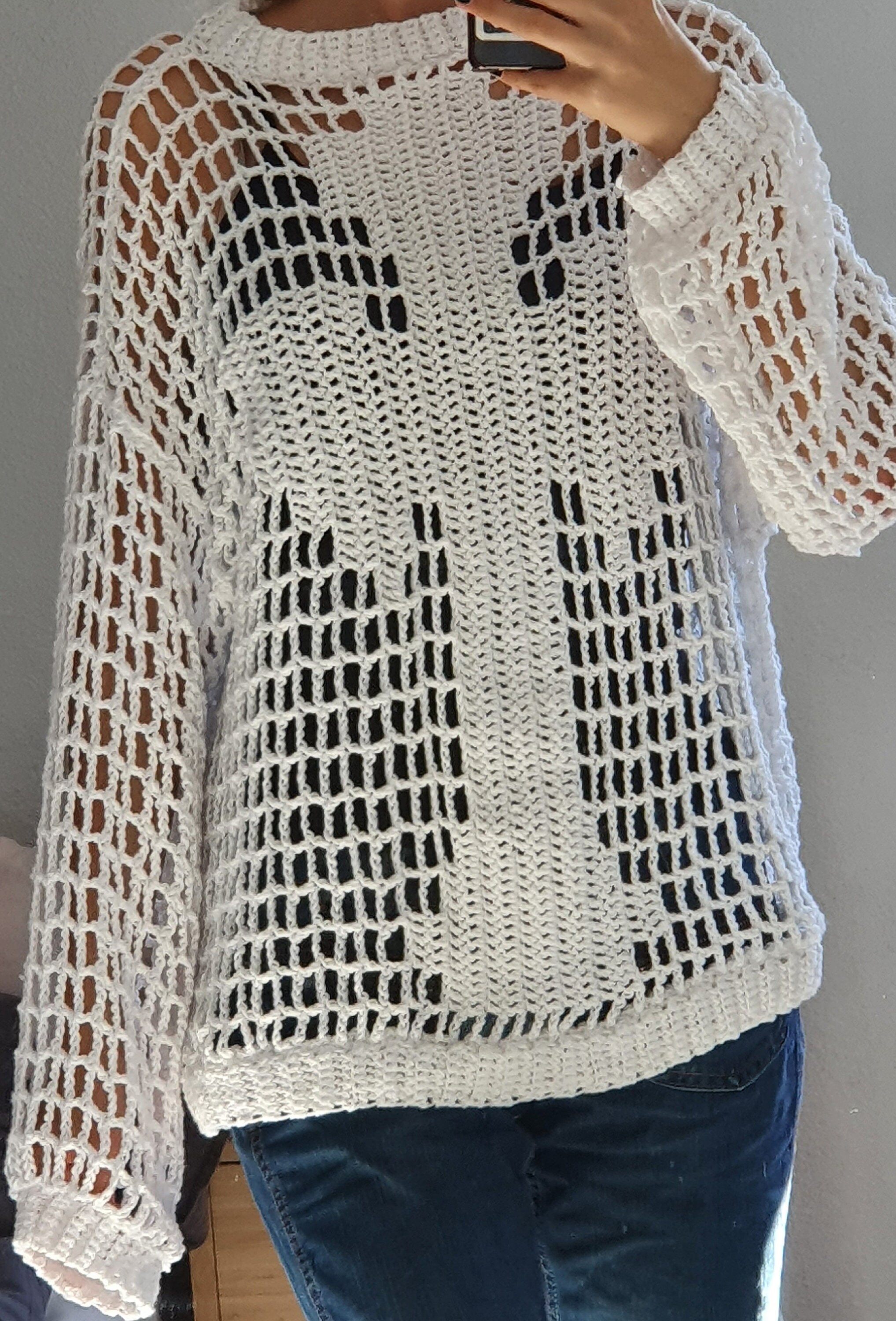 Crochet Cross Sweater Pattern - Etsy