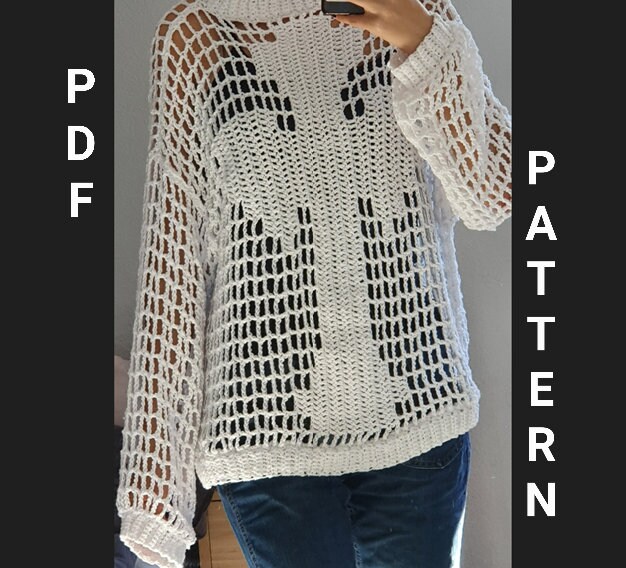 Crochet Cross Sweater Pattern - Etsy