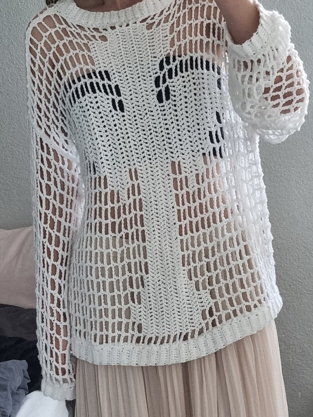 Crochet Cross Sweater Pattern - Etsy