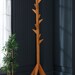 Handmade Wooden Hanger Rack, Rustic Look Clothes Hanging, Entryway Coat ...