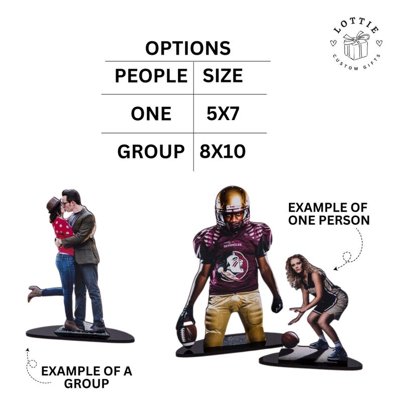 Custom Photo Statuette, Photo Cutouts, Valentine's Gift for Her, Gift ...