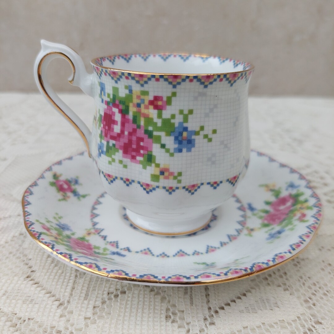 Royal Albert Petit Point China Vintage Lady Cup With Saucer - Etsy
