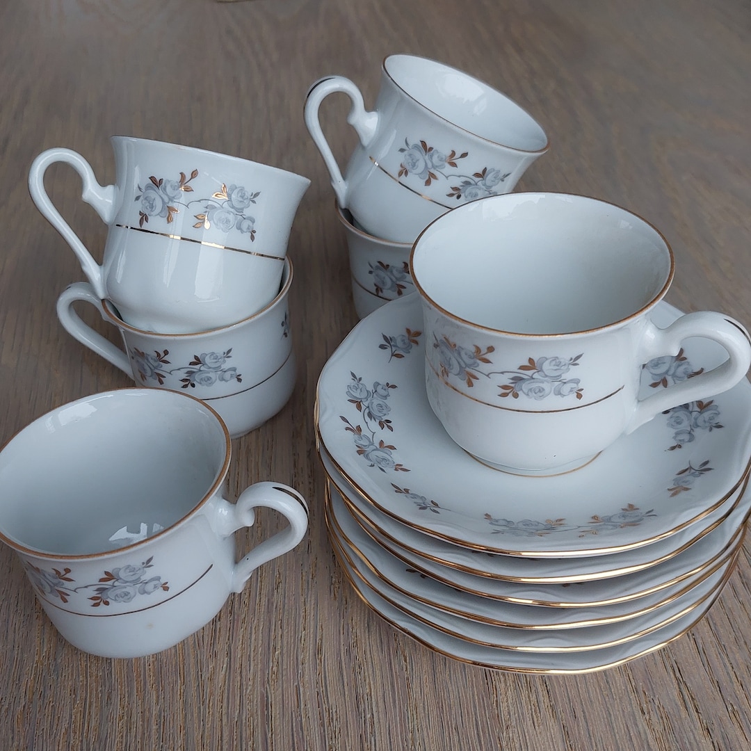 Porcelaine Fine De Boheme Carlsbad Czechoslovakia Mocha Service 6 ...