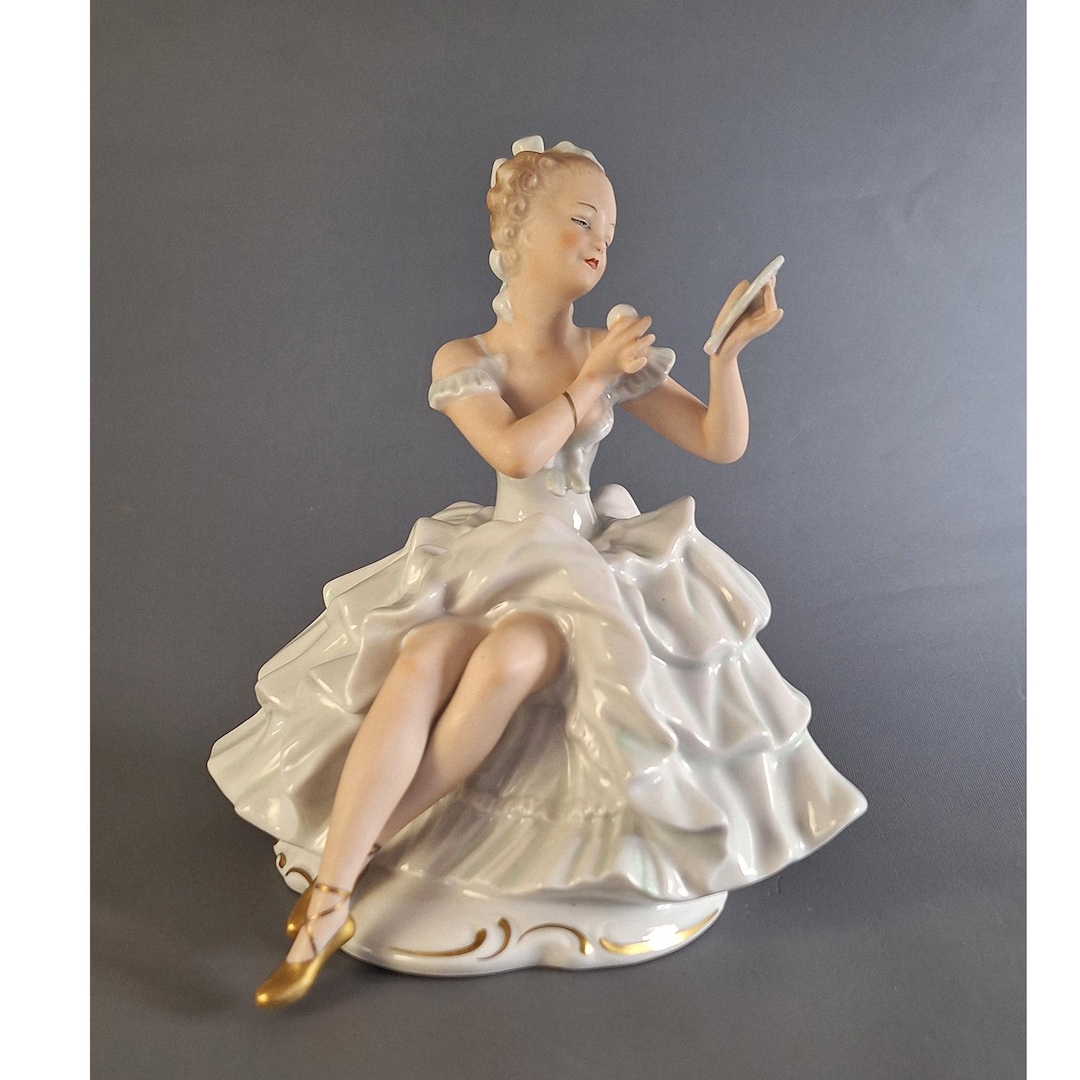 Wallendorf Ballerina Figurine, Hand-painted German Porcelain, Rococo ...