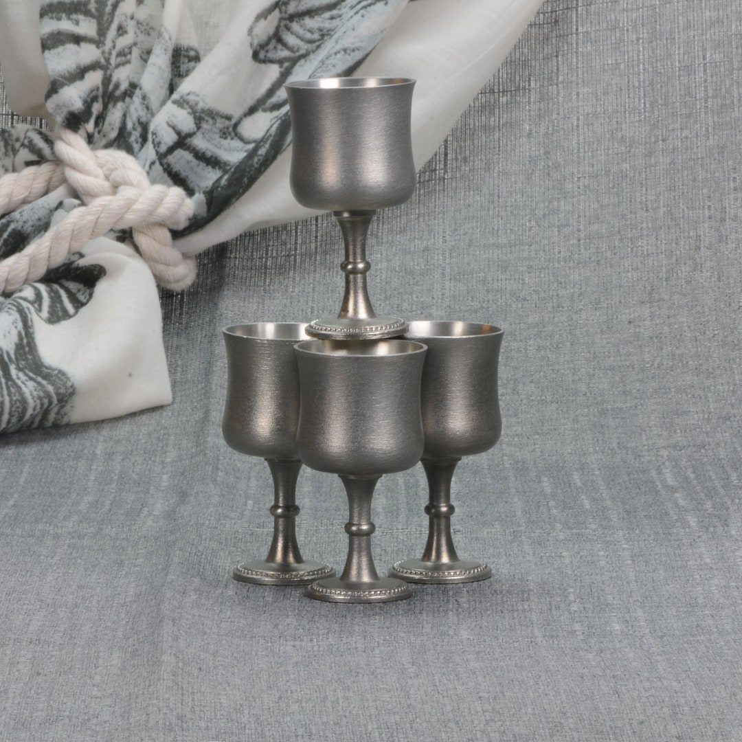 Vintage Pewter Coblet, Handmade Vintage Scandinavian Pewter Goblets ...