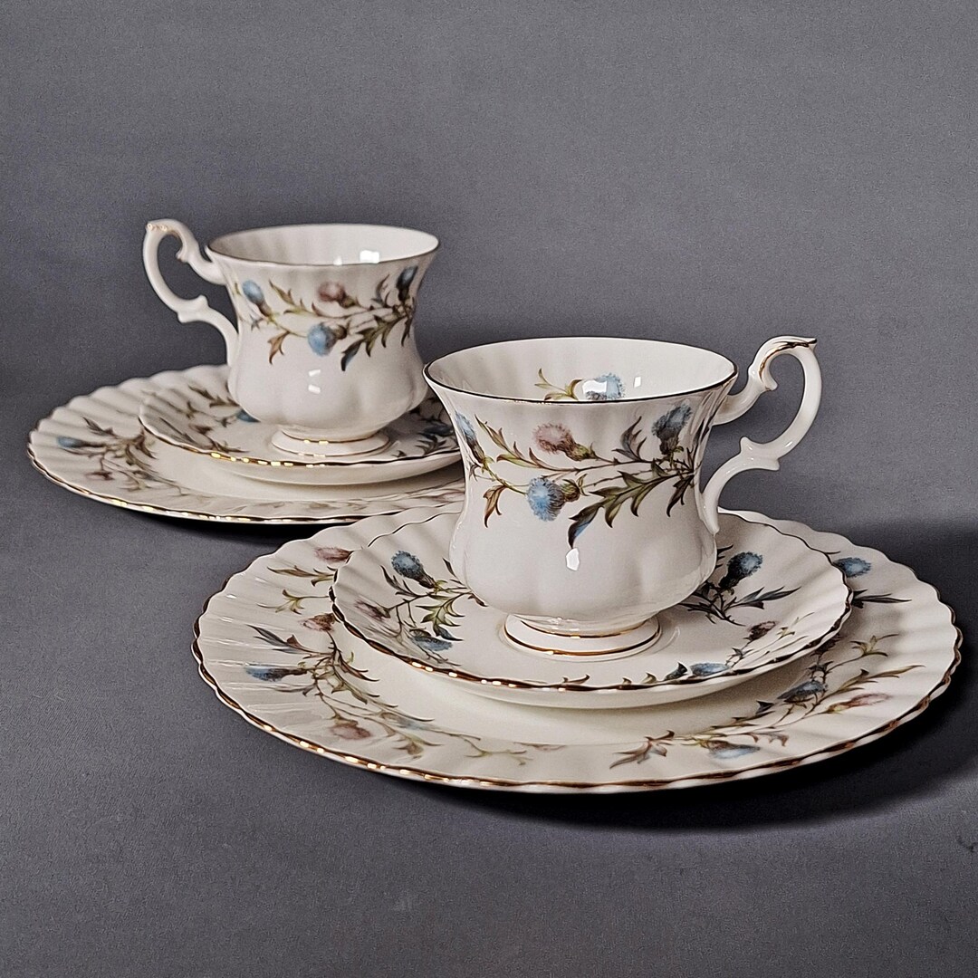 Royal Albert Brigadoon Tea Trio Set (2): Vintage Bone China, Scotland ...
