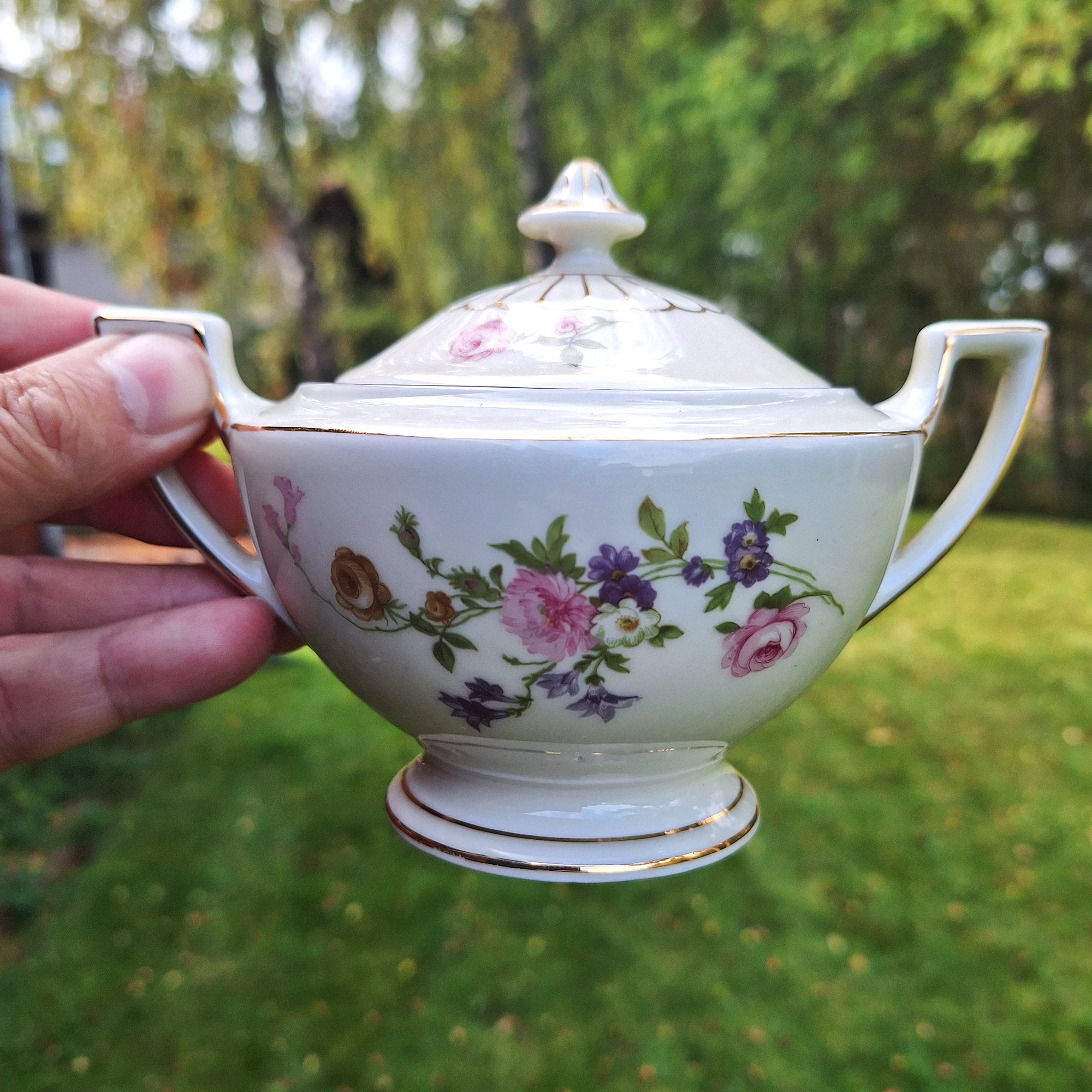 Thomas Bavaria Porcelain Coffee Tea Set Floral Gold Rim Germany 1939 ...