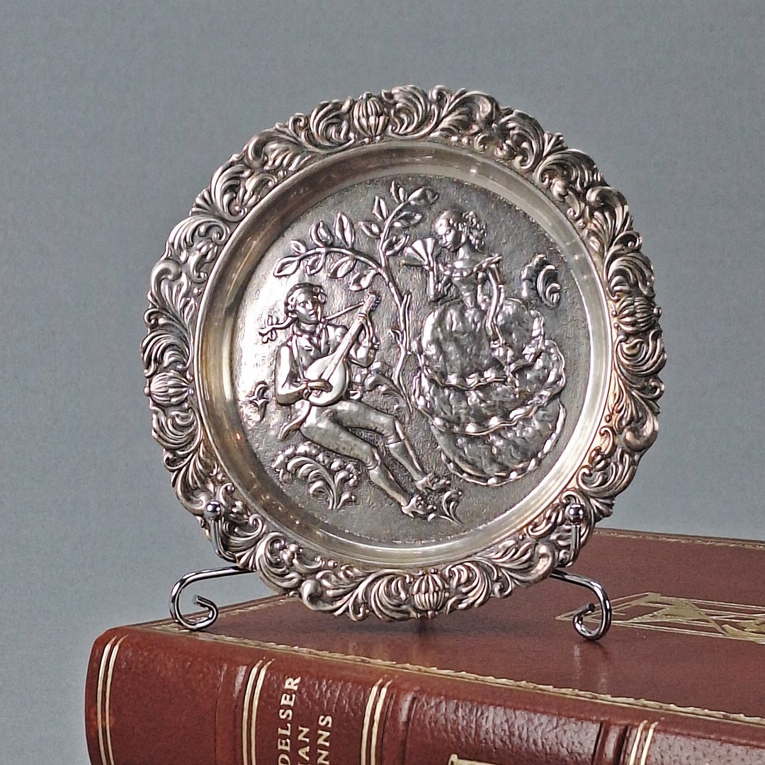 Vintage Swedish PRIMA N.S. Nilsjohan Silver Decorative Plate With ...