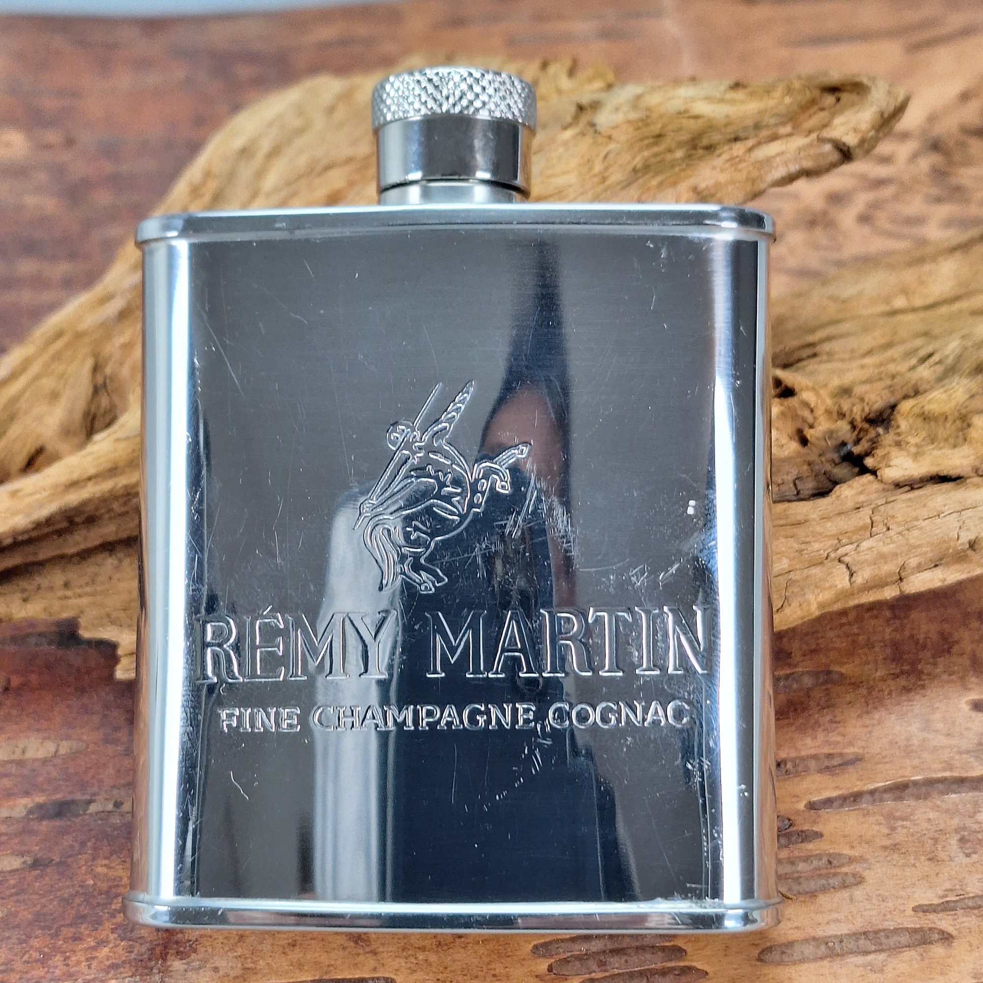 Vintage Flask Remy Martin Fine Champagne Cognac Decanter,stainless Steel,model P078 V04 ...