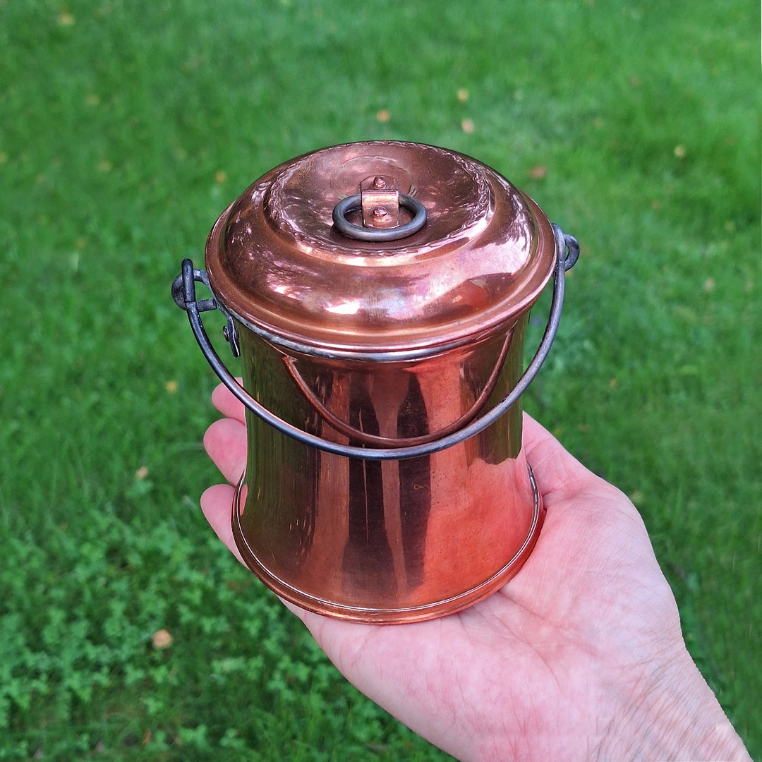 Vintage Swedish Copper Pot With Lid,mark Handarbete SES, Plant Pot ...