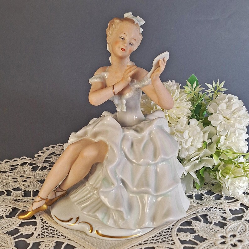 Wallendorf Ballerina Figurine, Hand-painted German Porcelain, Rococo ...