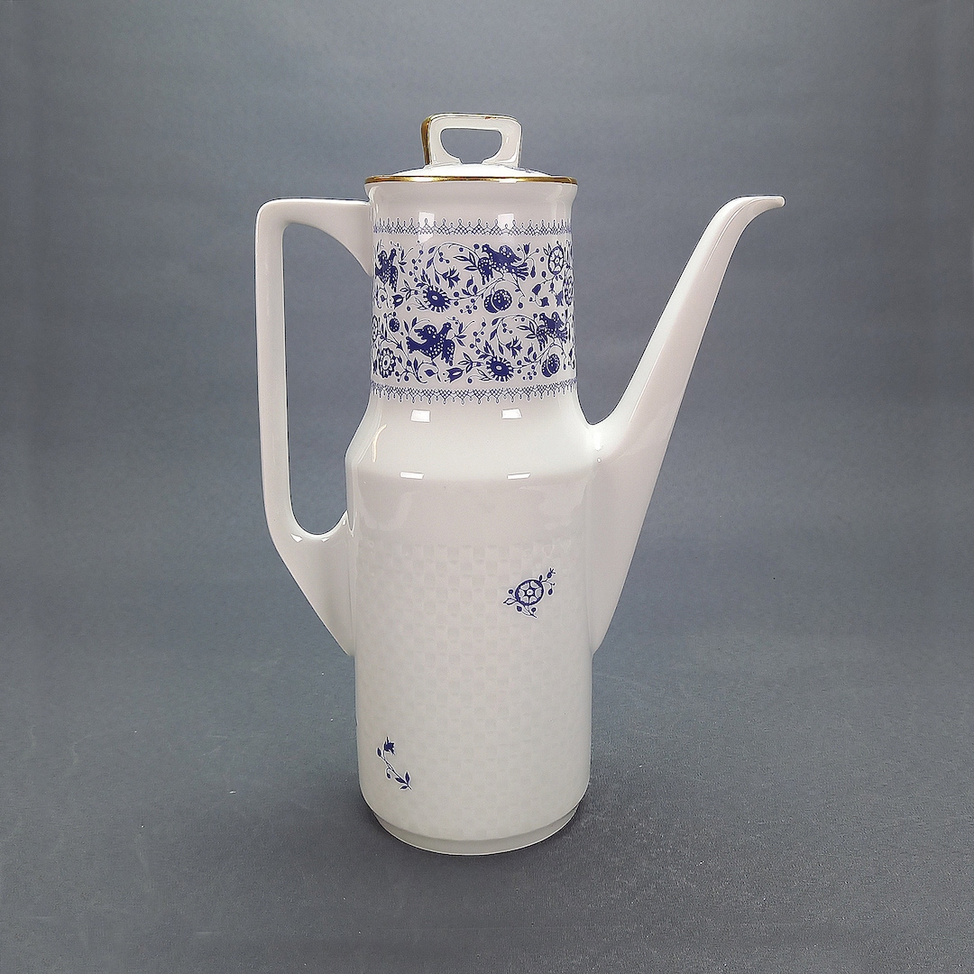 Vintage Graf Von Henneberg Teapot, DDR East Germany Porcelain, 1960s ...