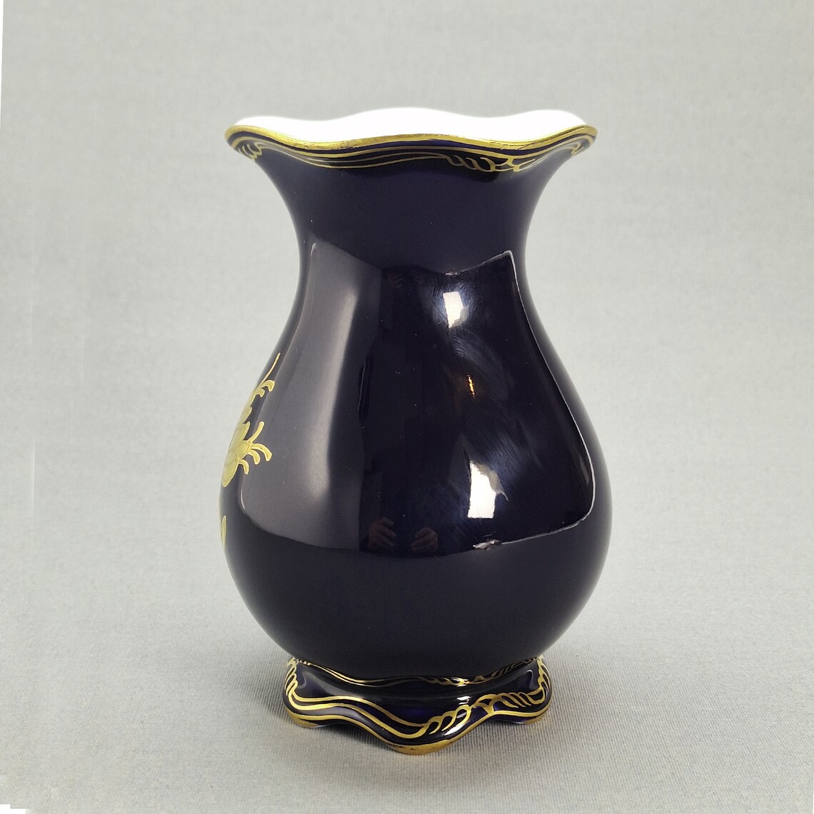 Vintage JLMENAU Graf Von Henneberg Echt Kobalt Porcelain Vase - Etsy