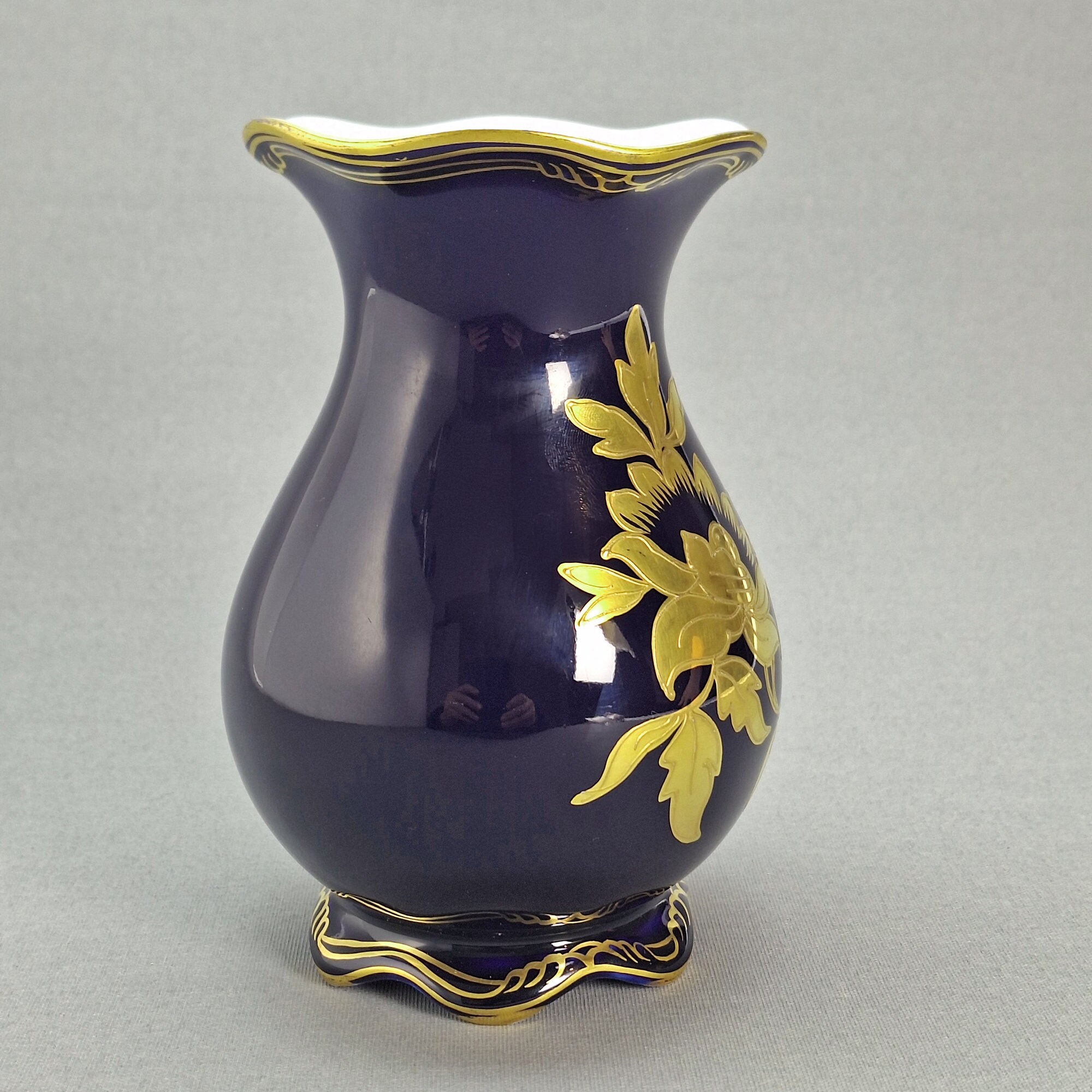 Vintage JLMENAU Graf Von Henneberg Echt Kobalt Porcelain Vase - Etsy