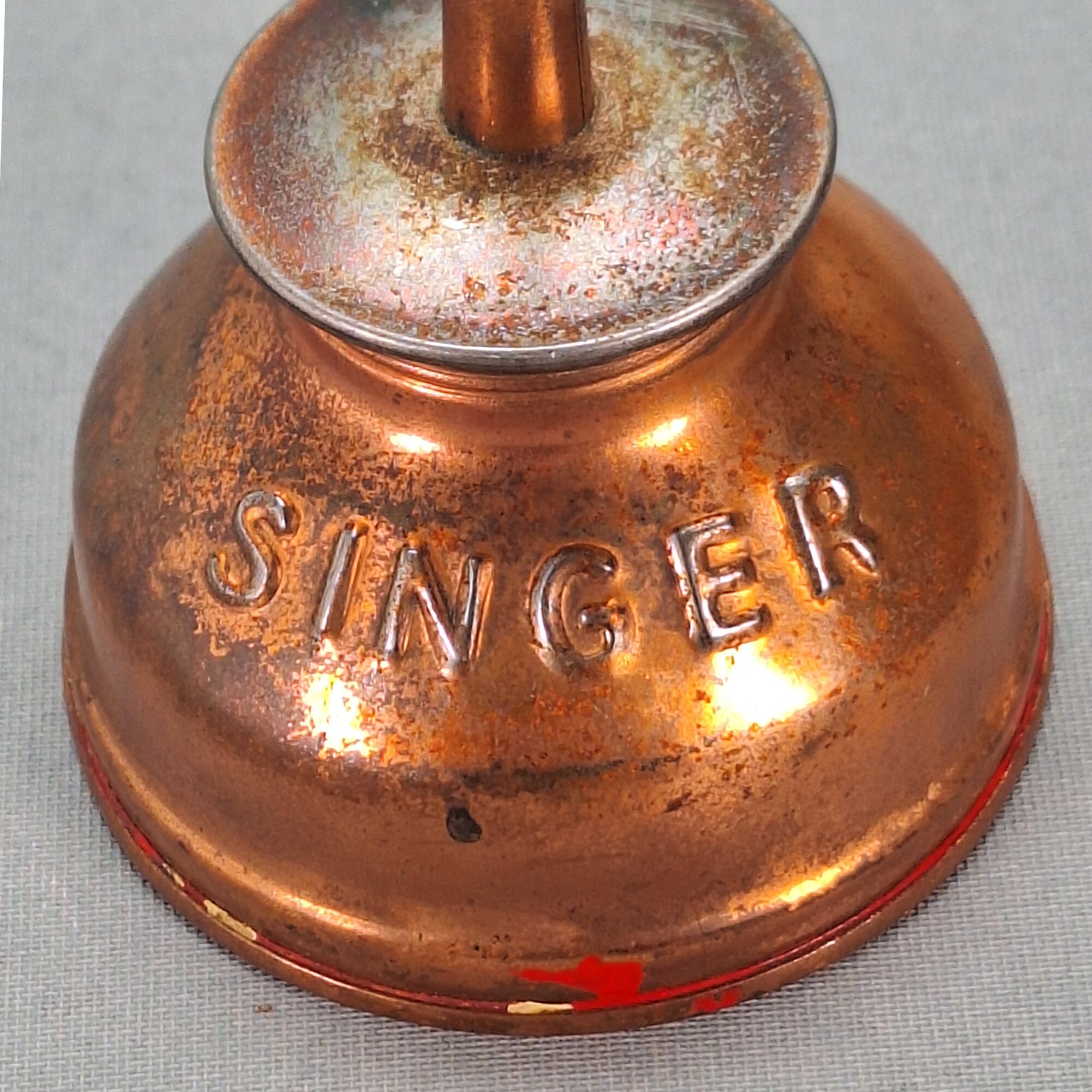 Antique Singer Oil Can,sewing Machine Care Oil, Copper Oil Dispenser ...