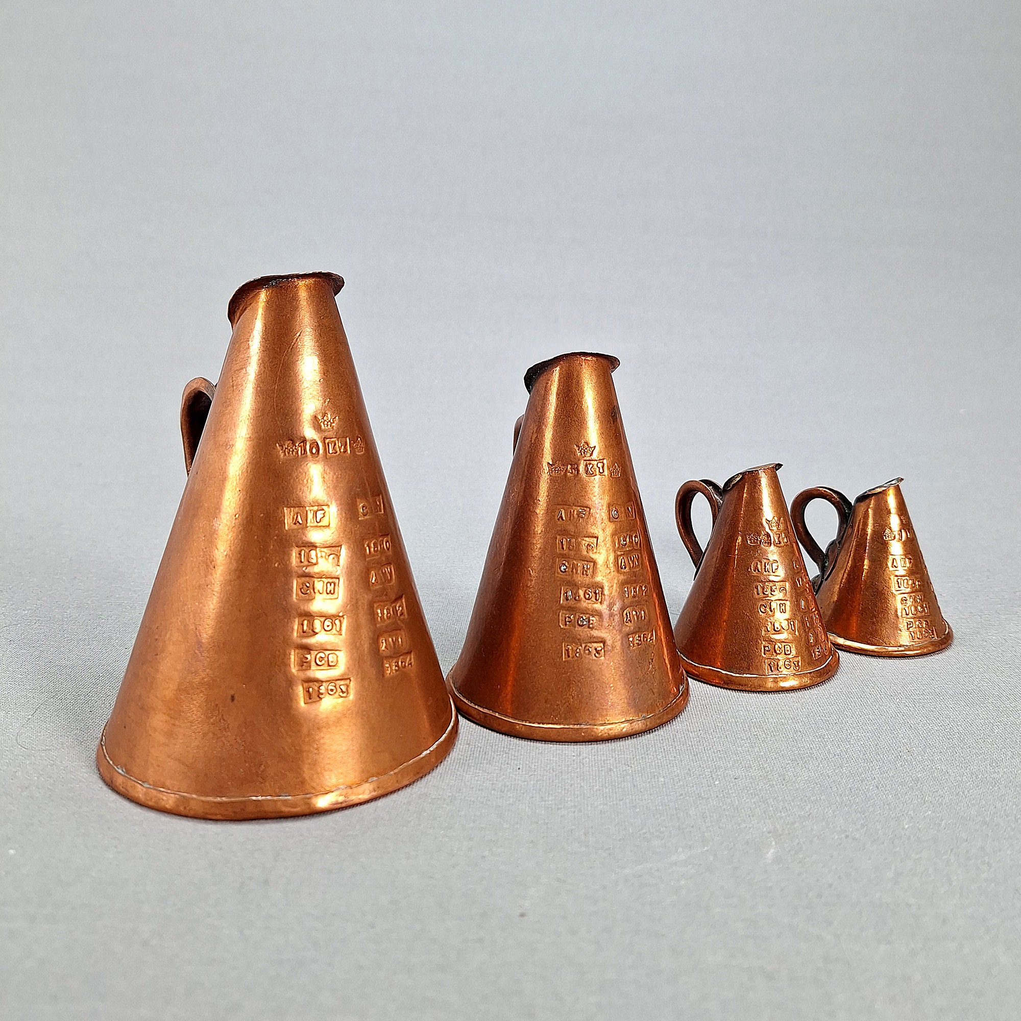 Antique Mid-1800s Collection: Complete Set of 4 Swedish Spirits Measure ...