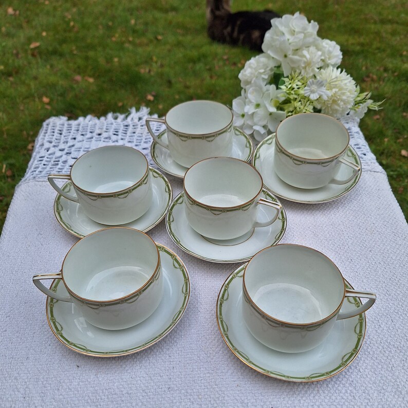 Vintage Rosenthal Undine 6 Cups and Saucers Late 1800s to - Etsy Australia