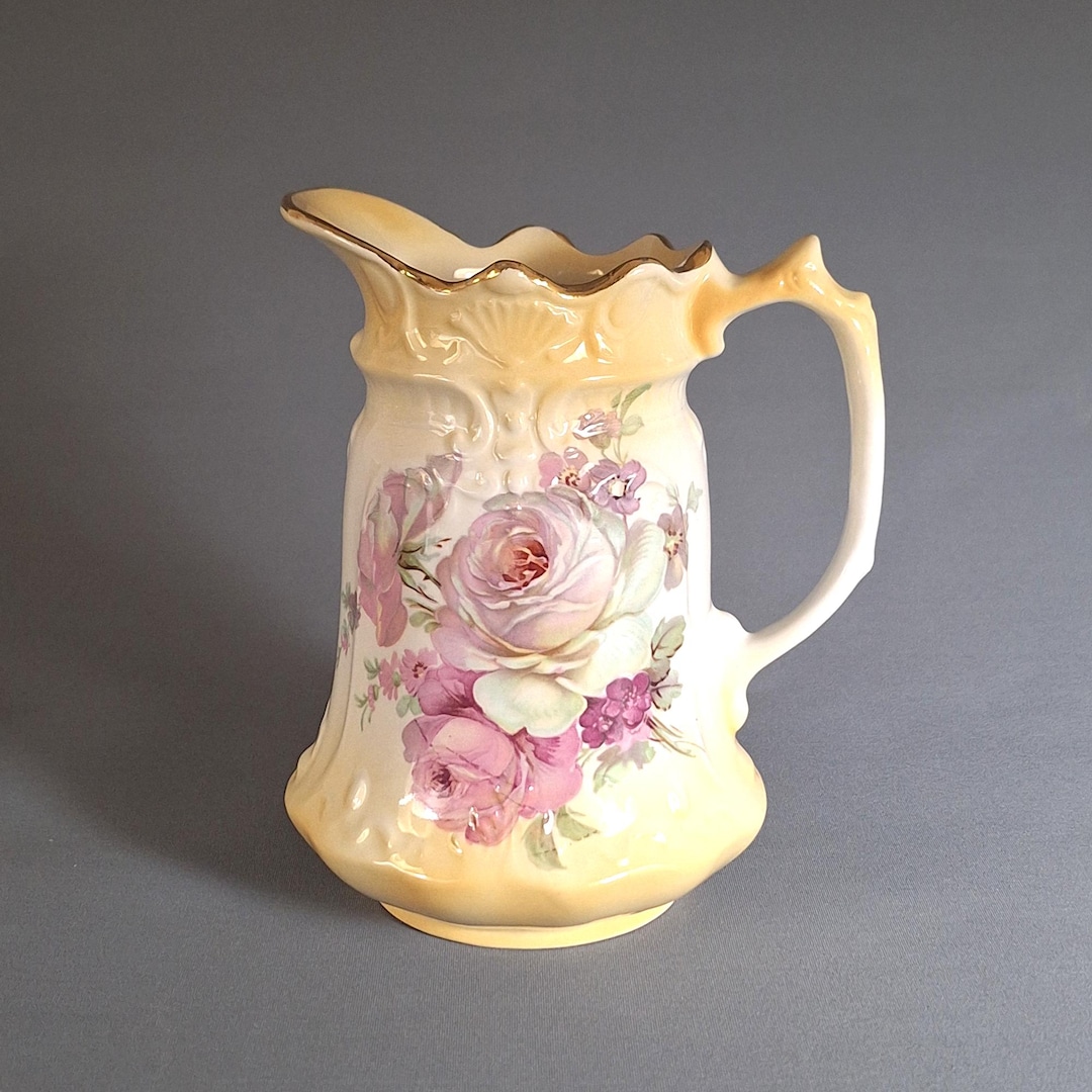Vintage James Kent Old Foley Water Pitcher Vase, Staffordshire England ...