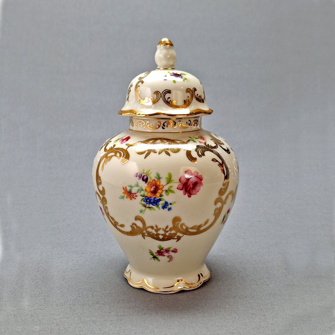Vintage Zeh Scherzer Bavaria Lidded Porcelain Vase - Etsy