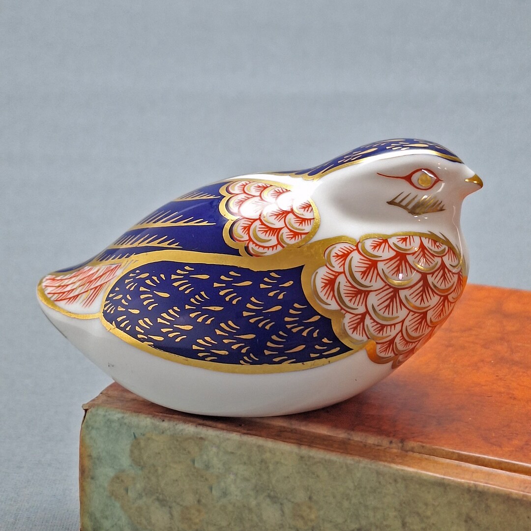 Vintage Royal Crown Derby Imari Style Quail Paperweight,handcrafted ...