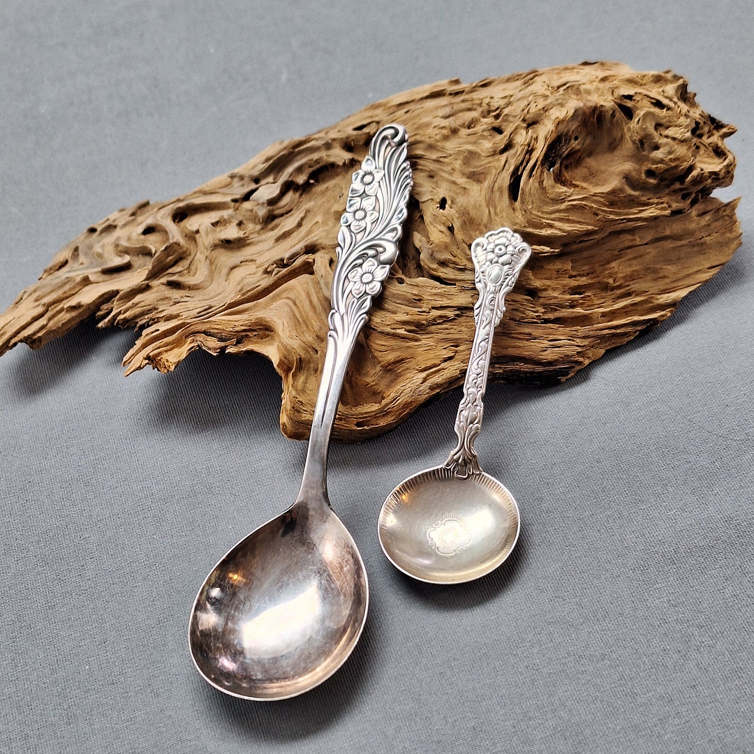 Vintage Swedish Cream Spoon and Table Spoon, Model Amsterdam by Nils ...