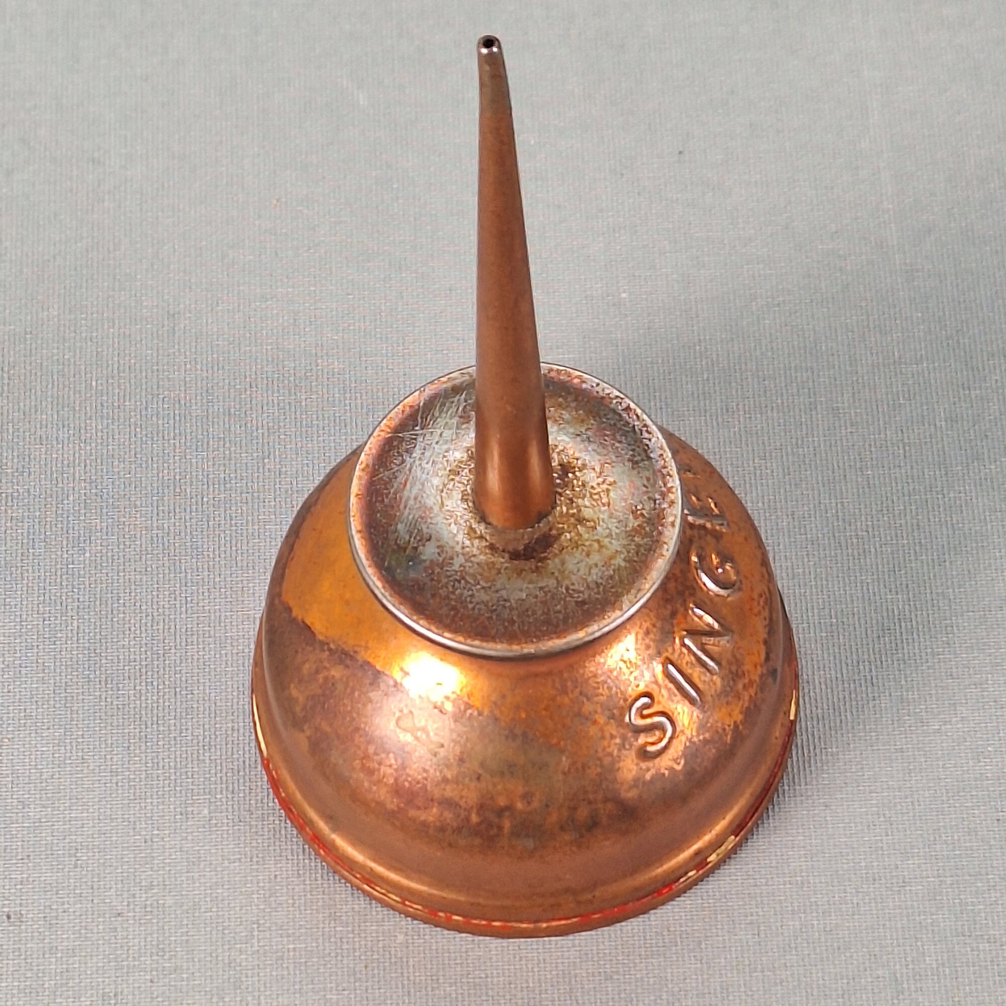 Antique Singer Oil Can,sewing Machine Care Oil, Copper Oil Dispenser ...