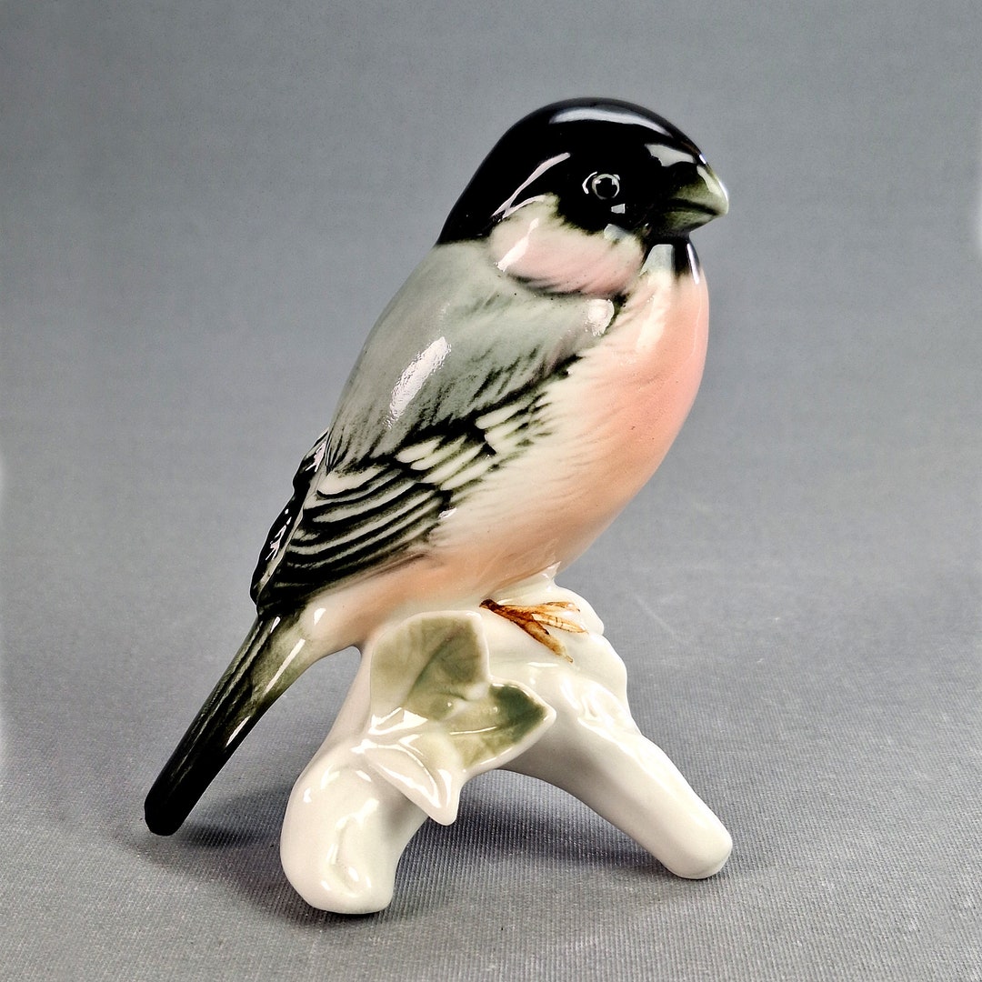 Vintage Karl Ens Volkstedt Germany Porcelain Figurine 'bullfinch' Birds Collectible Home Decor ...