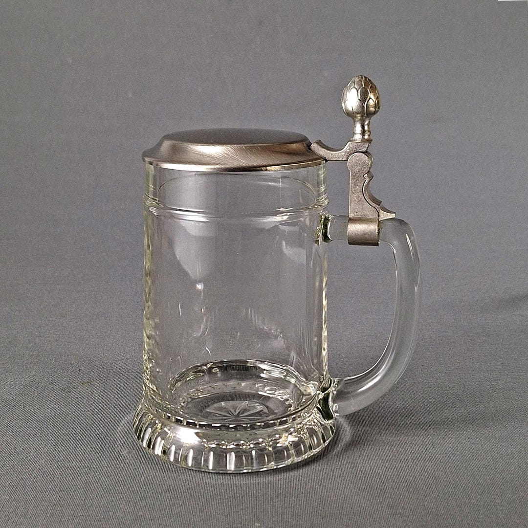 Vintage Etched Beer Stein With Pewter Lid, BMF West Germany - Etsy
