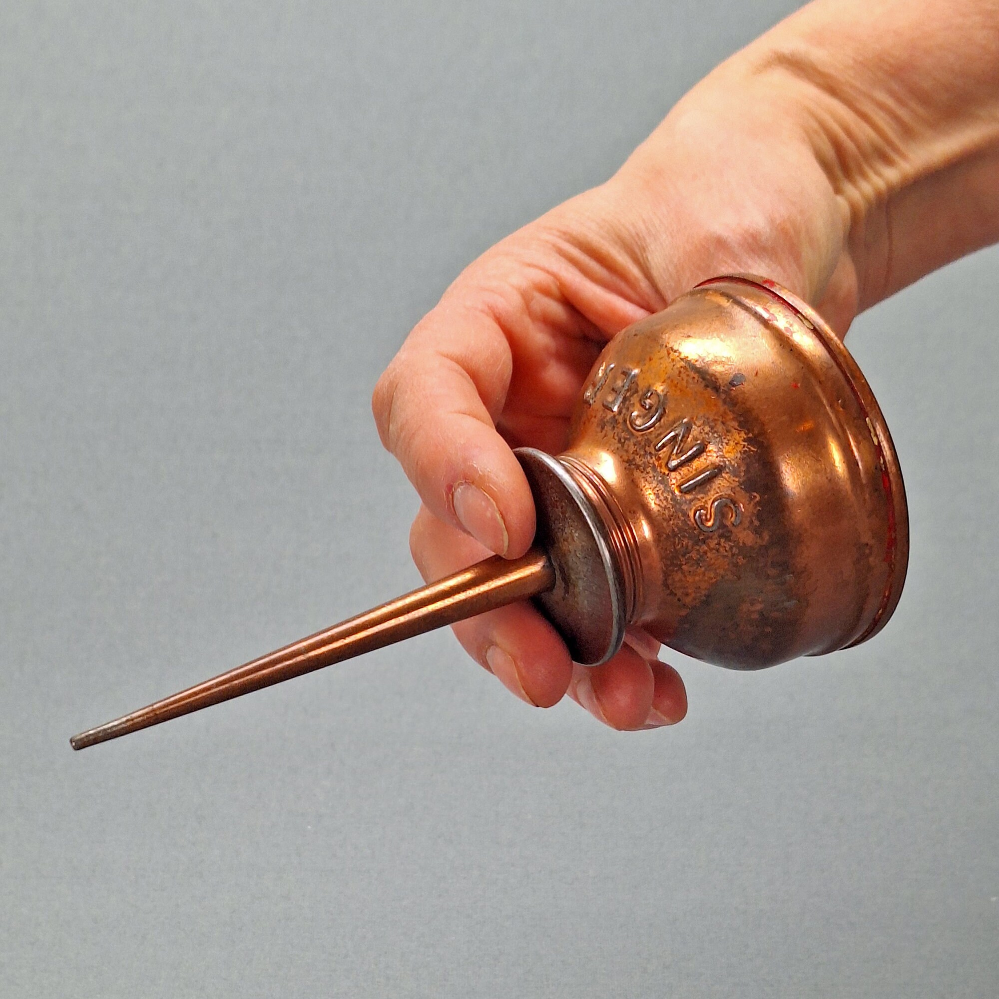 Antique Singer Oil Can,sewing Machine Care Oil, Copper Oil Dispenser ...