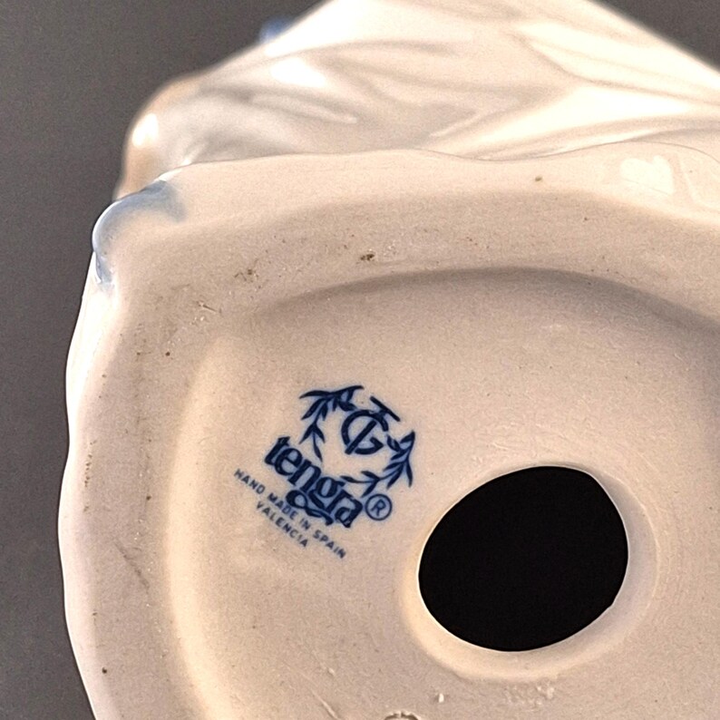 Tengra Porcelain Figurine, Girl With Blue Bow, Valencia Art - Etsy