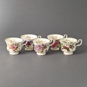 Royal Albert Flower of the Month Tea Cups, Replacement Cups for June ...