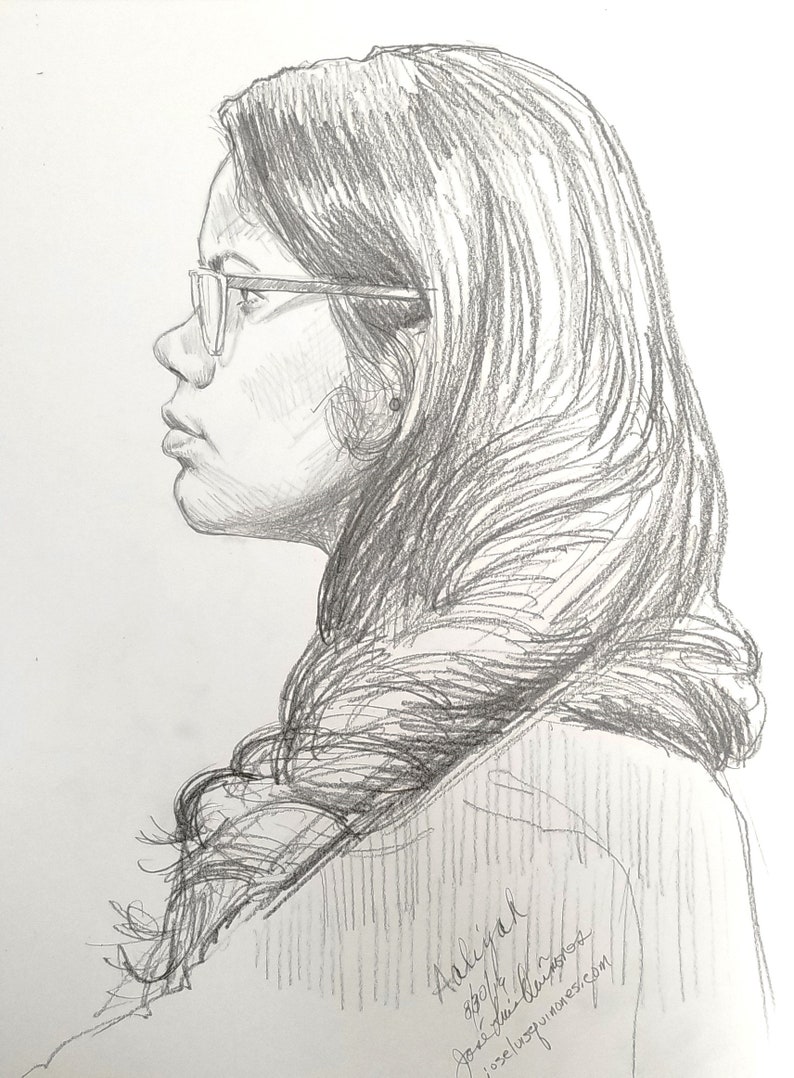 Professional, Portrait Drawing, Realistic, Graphite Sketch, Great Gift ...